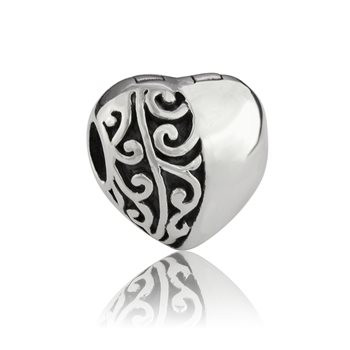 Koru heart clip sterling silver stopper charm by Evolve New Zealand ...