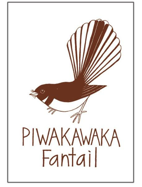 NZ designed and made 100% cotton tea towel with an iconic piwakawaka ...