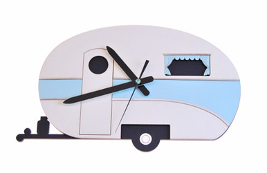 Caravan Clock from Ian Blackwell. Made in NZ.