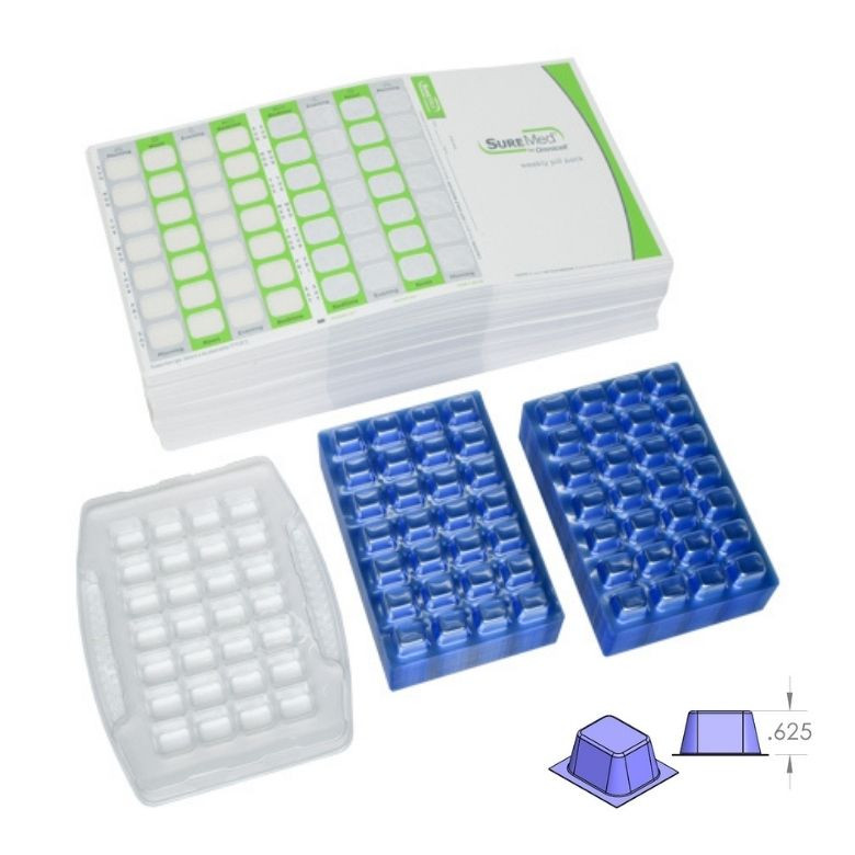 SureMed Multi-Dose Cold Seal Cards | Cold Seal Blister Packs