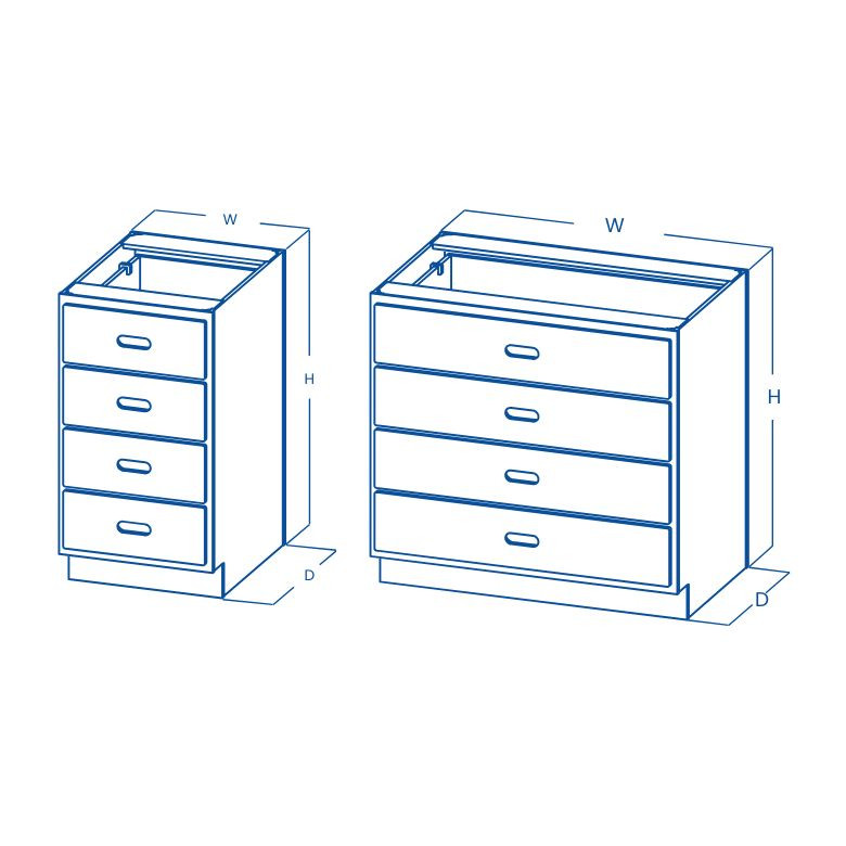 LabFit Casework All-Drawer Base Cabinets - Total Pharmacy Supply
