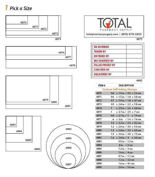 Custom Stamps | Total Pharmacy Supply