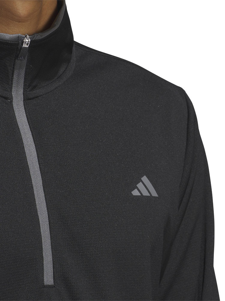 adidas Lightweight Half-Zip Pullover - Black | GolfBox