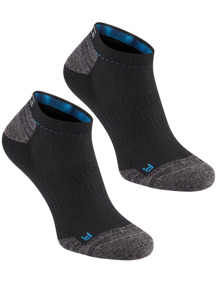 Ping SensorCool No Show 2 Pack Socks - Black | GolfBox