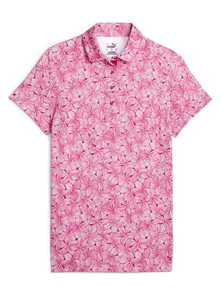 Puma Women's MATTR Plumeria Golf Polo - White Glow/Pinktastic