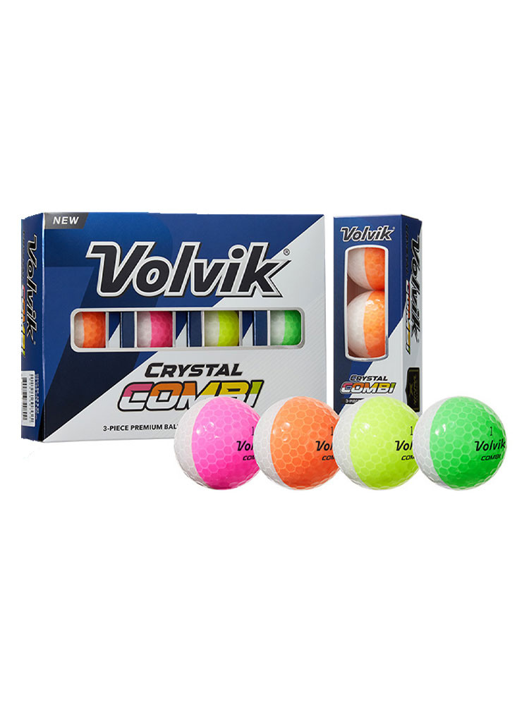 Volvik Crystal Combi Golf Balls - 1 Dozen Multi