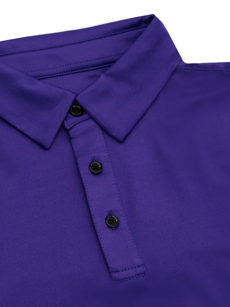 King Pins Golf Solid Polo (Athletic Fit) - Purple