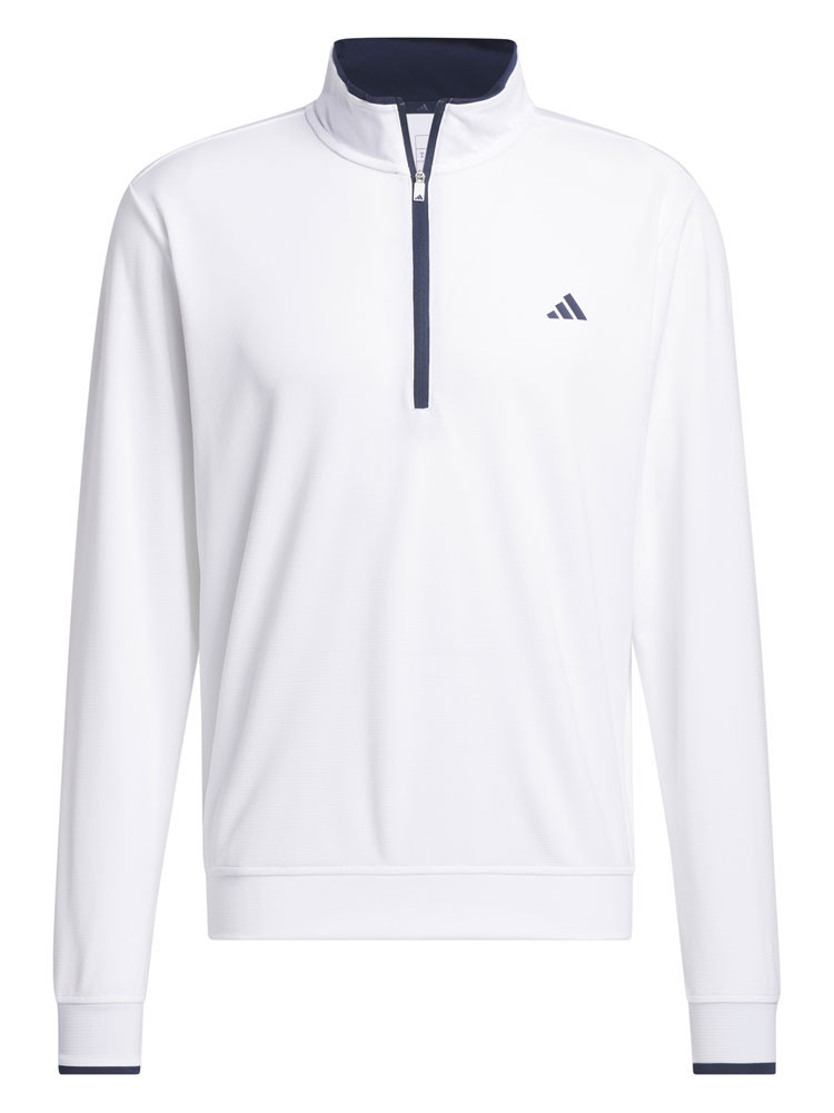adidas Lightweight Half-Zip Pullover - White | GolfBox