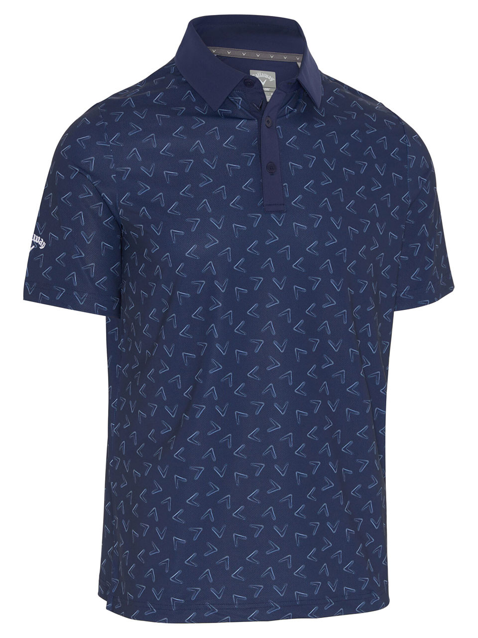Callaway Printed Chev Polo - Peacoat | GolfBox