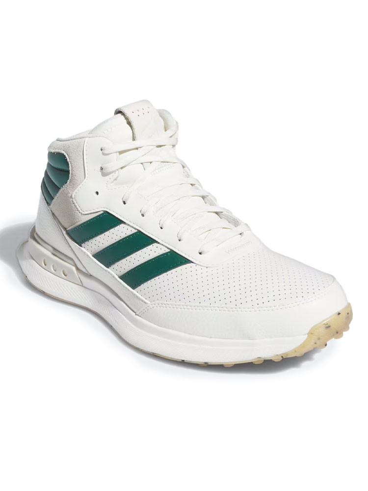 adidas S2G Spikeless Mid Golf Shoes - Off White/Collegiate Green/Aluminium