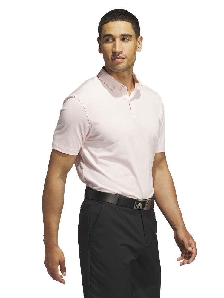 adidas Go-To Polo Shirt - Sandy Pink Mel. | GolfBox