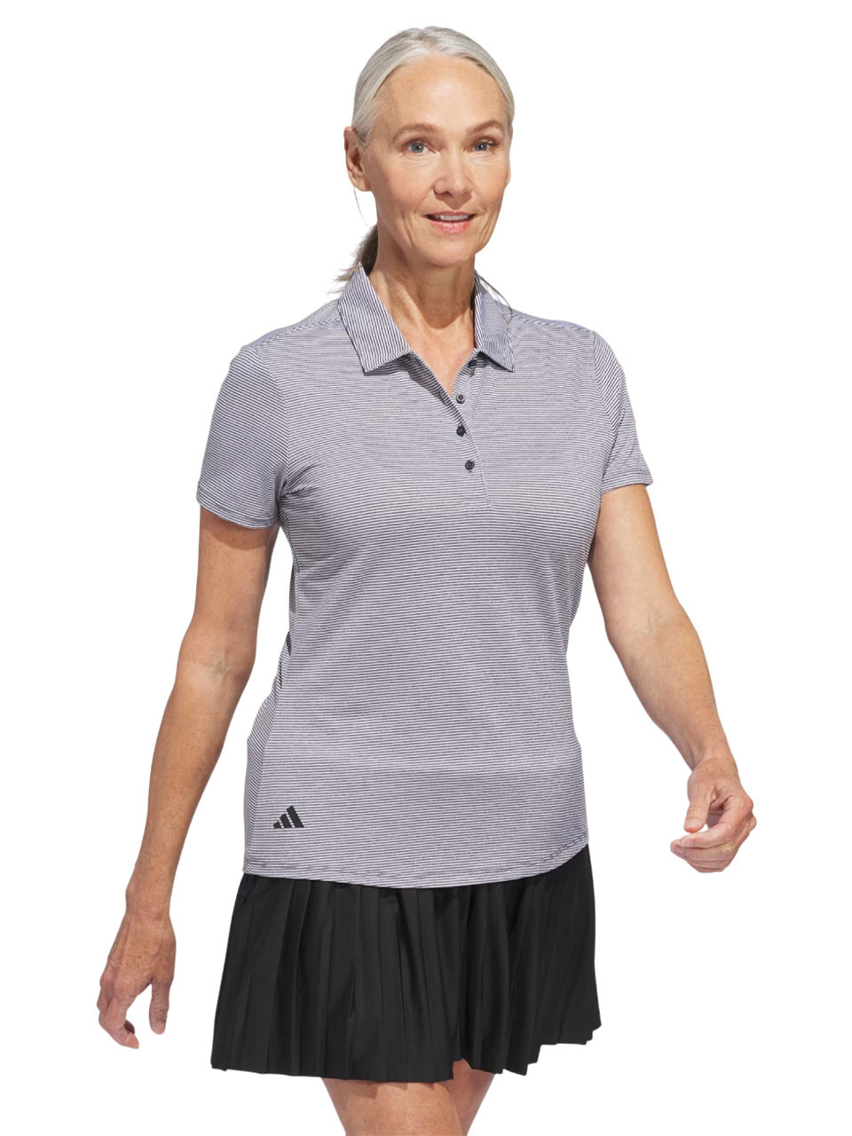 adidas Womens Ottoman Short Sleeve Polo Shirt - Black