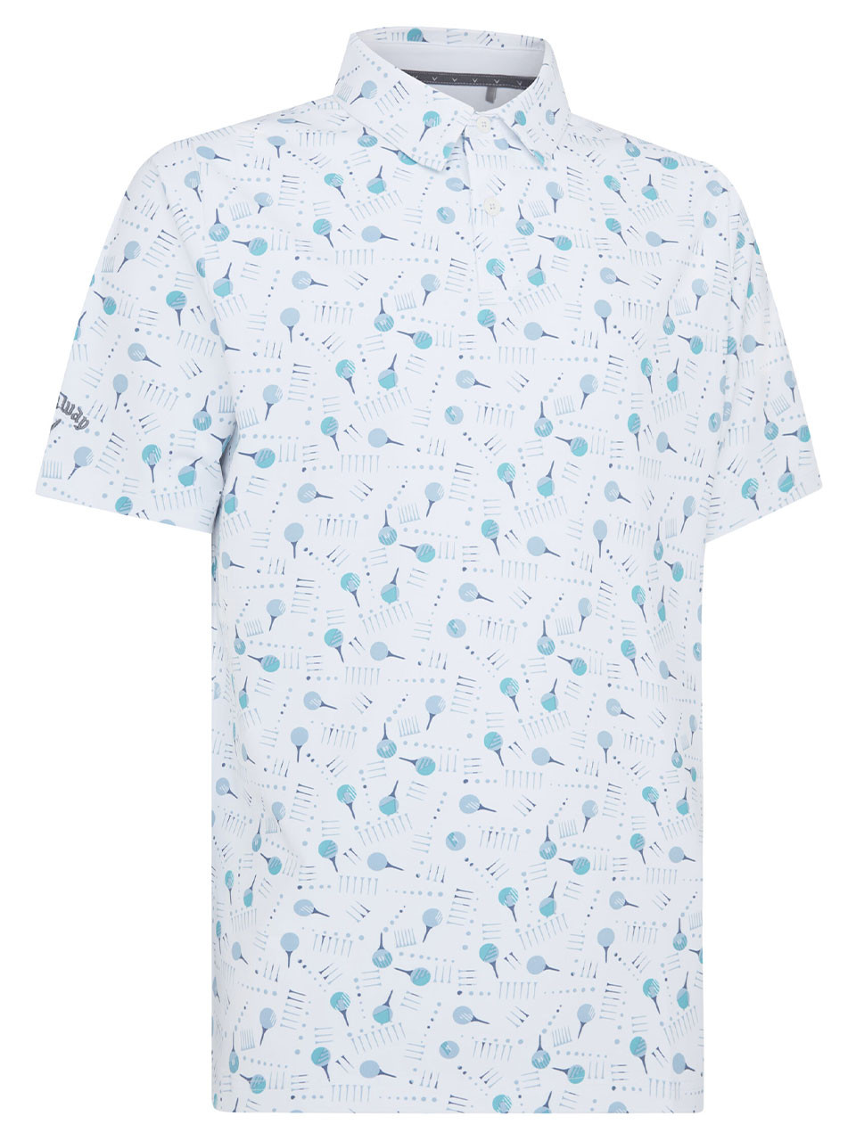 Callaway All Over Golf Ball & Tee Polo - Bright White