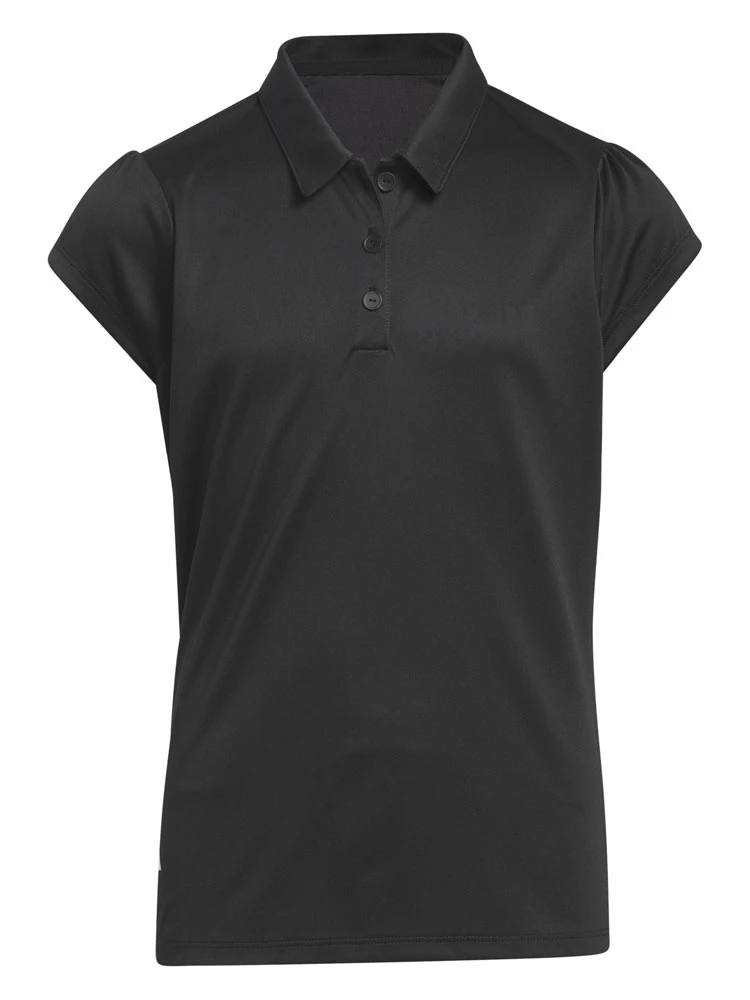 adidas Girls Performance Polo Shirt - Black | GolfBox