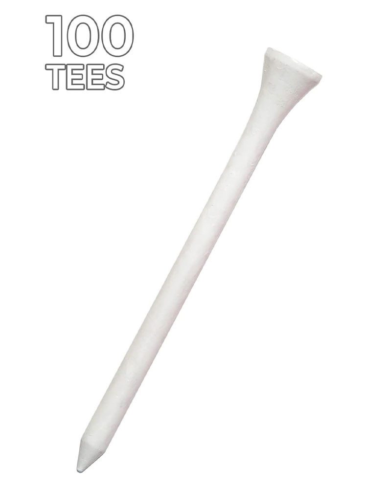 Pride 2.75" Golf Tees 100 Pack - White | GolfBox