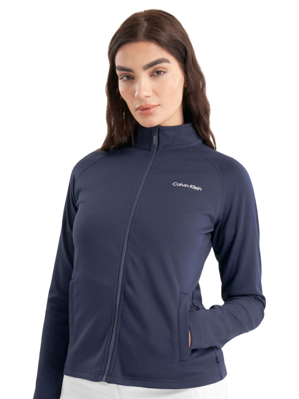 Calvin Klein Womens Blanco Full Zip Jacket - Navy