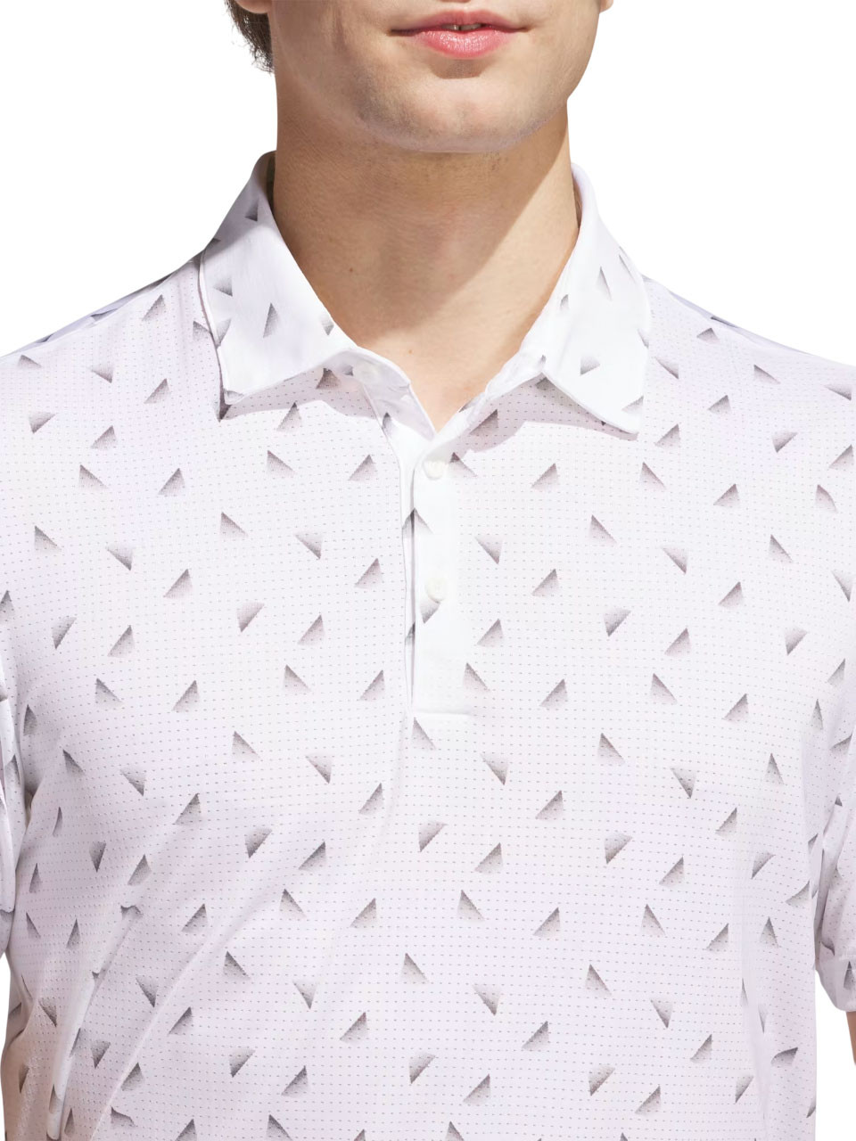 adidas Ultimate365 Printed Mesh Polo Shirt - White/Black