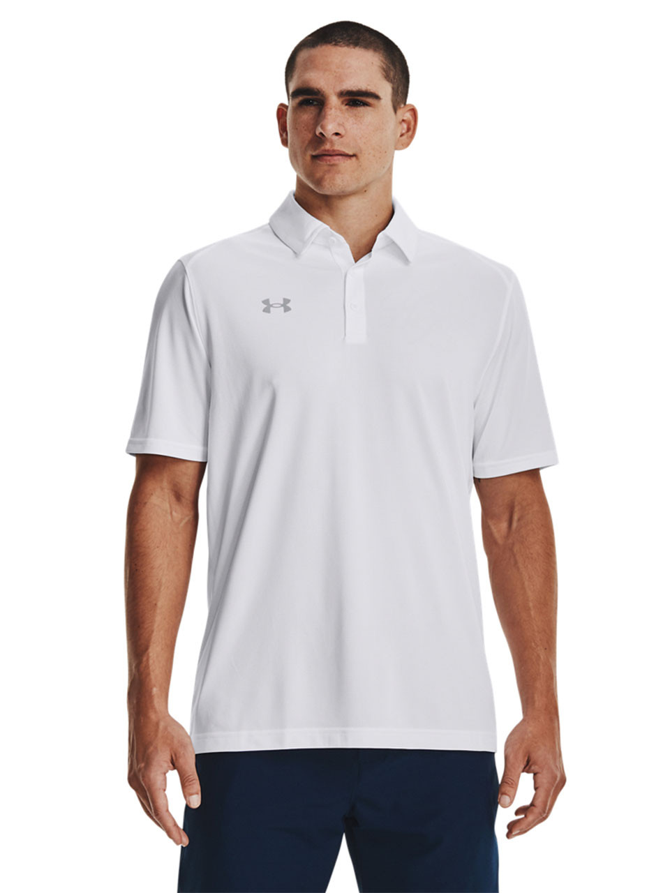 Under Armour Team Tech Polo Shirt - White | GolfBox