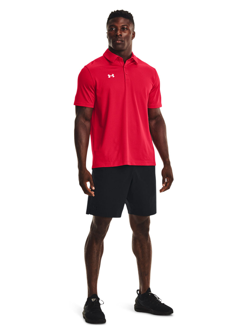 Under Armour Team Tech Polo Shirt - Red | GolfBox
