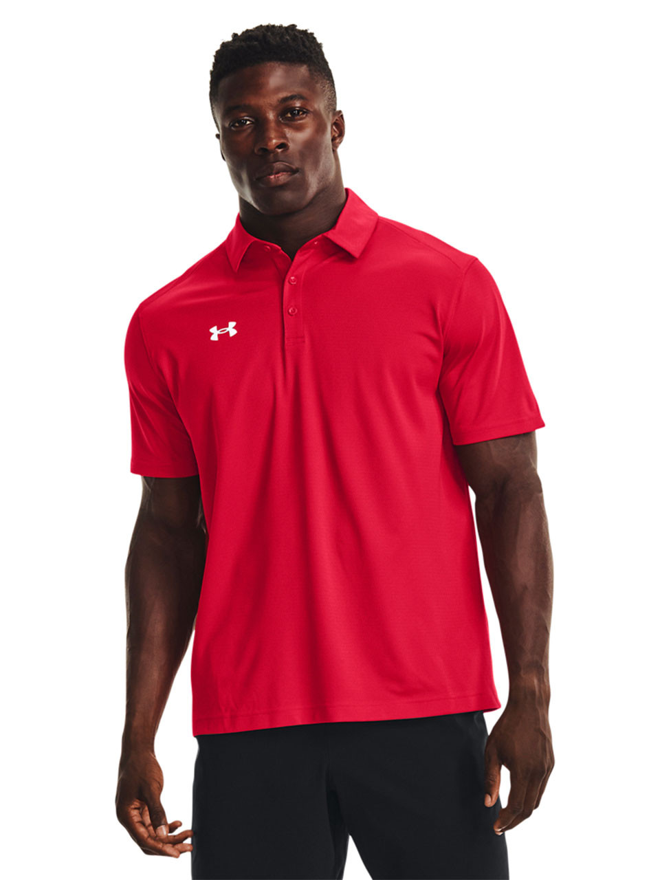 Under Armour Team Tech Polo Shirt - Red | GolfBox