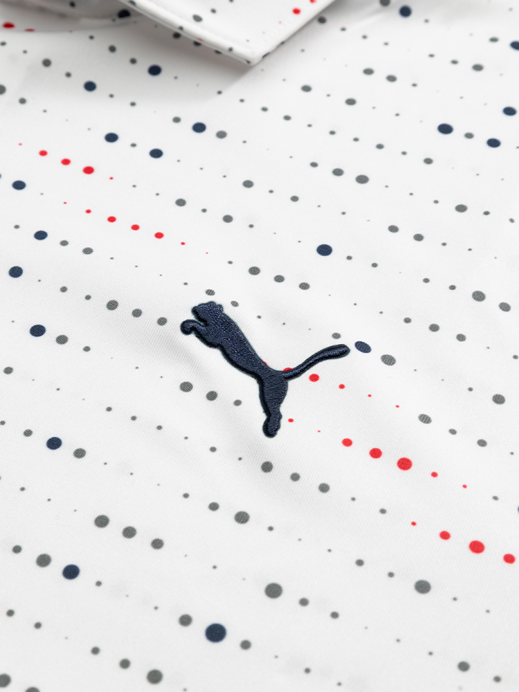 Puma Keys Polo - White Glow/Deep Navy | GolfBox
