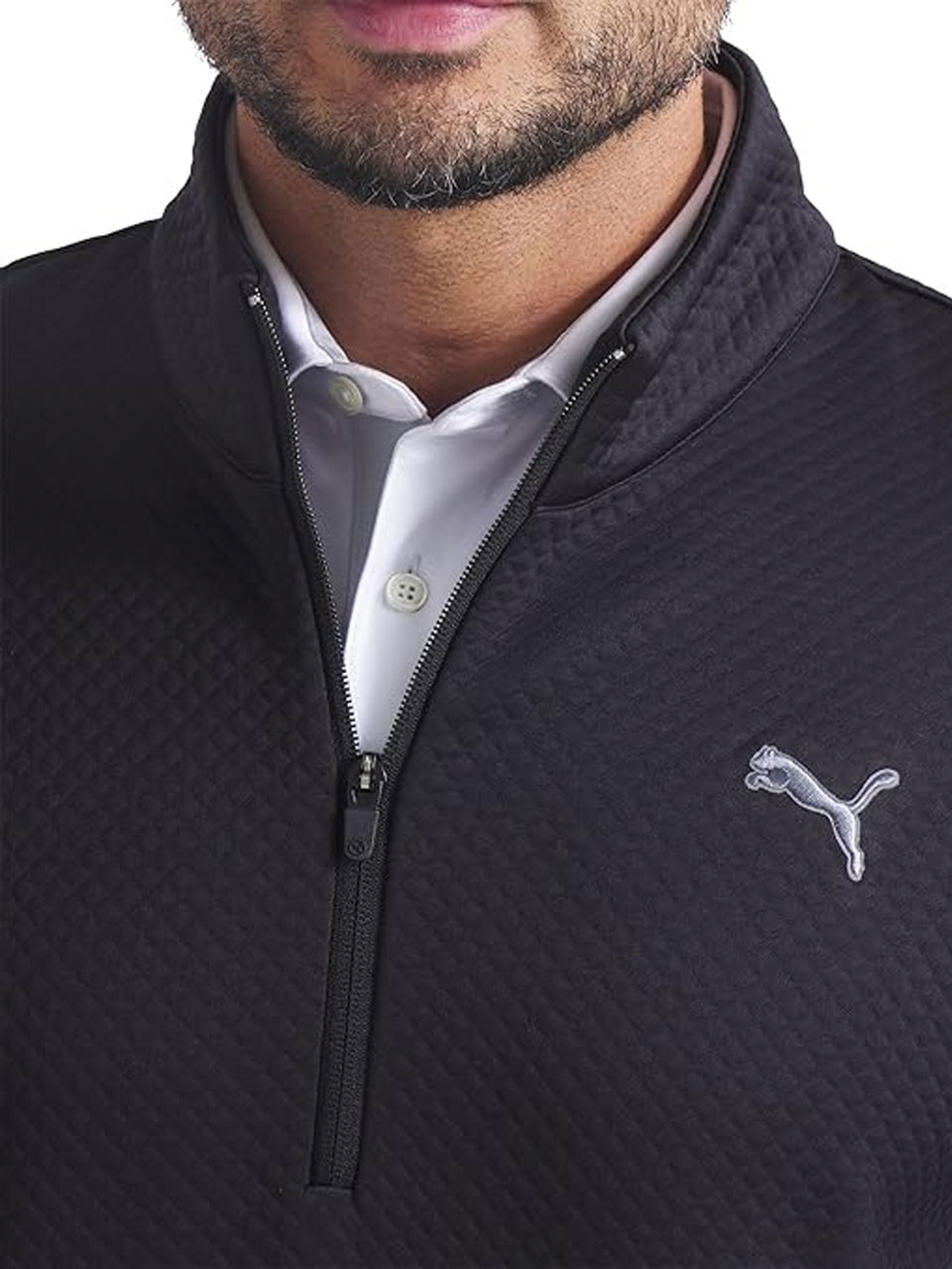 Puma Pebble 1/4-Zip - Puma Black | GolfBox