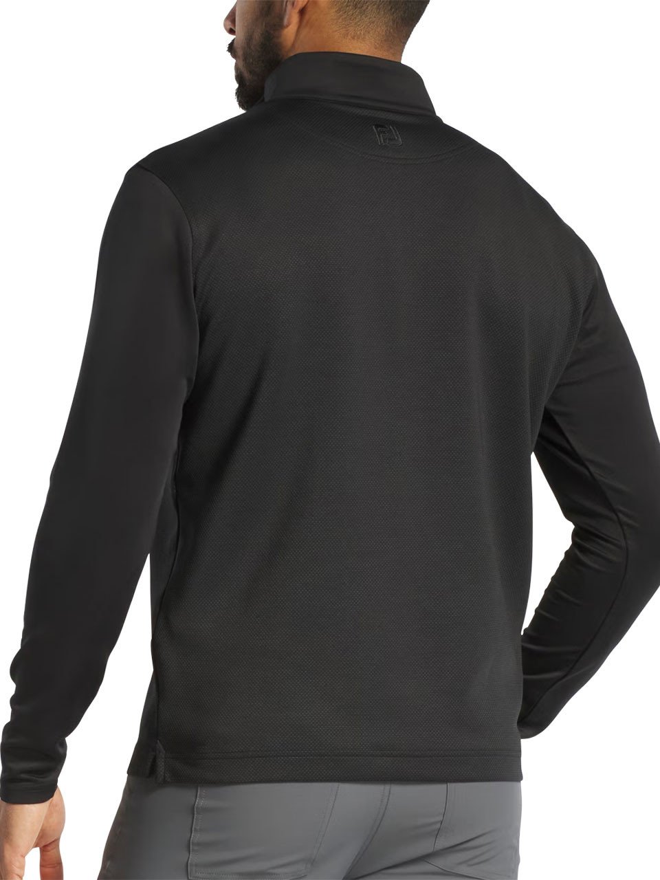 FootJoy Tonal Block Pullover (Athletic Fit) - Black