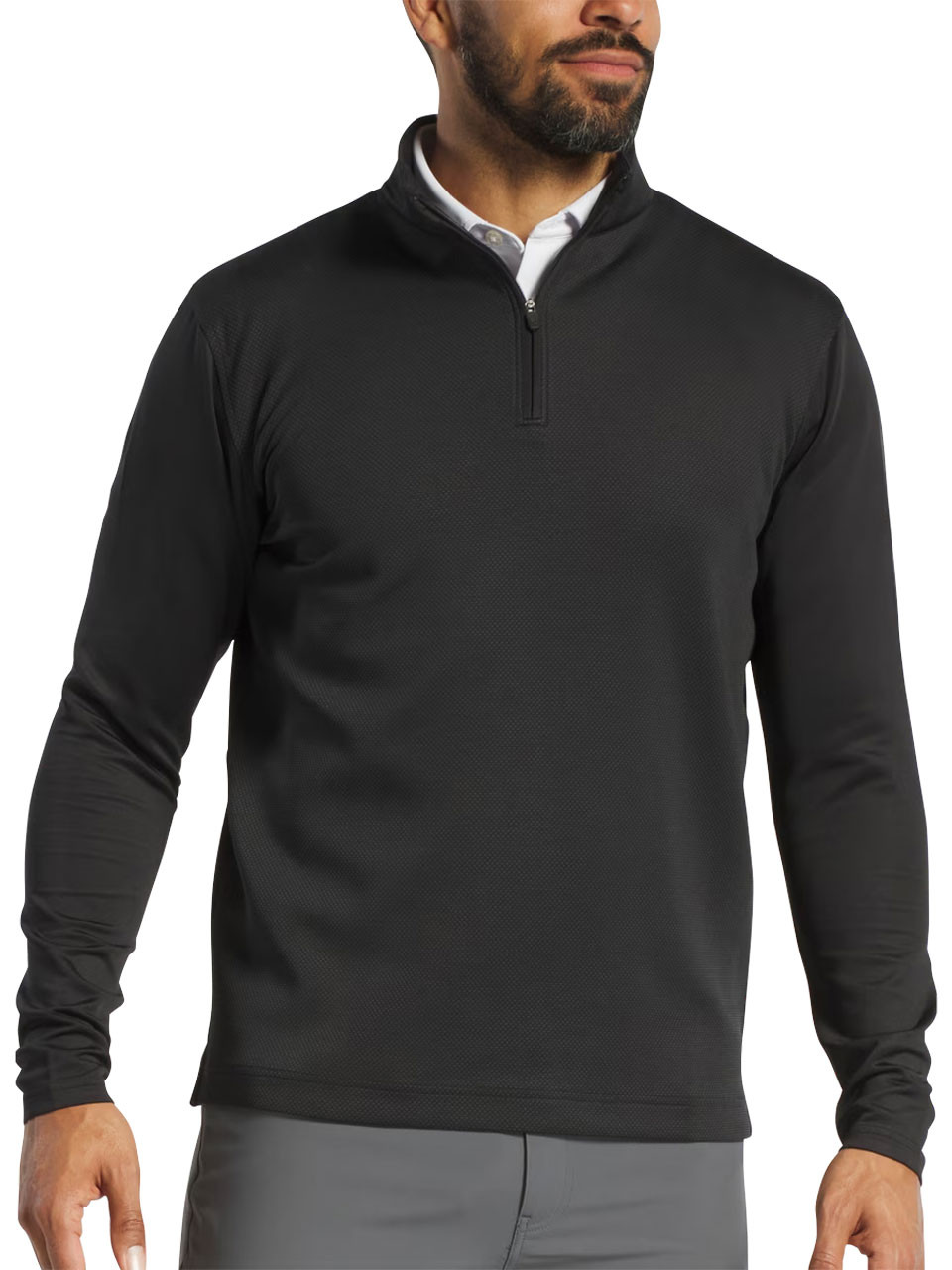 FootJoy Tonal Block Pullover (Athletic Fit) - Black
