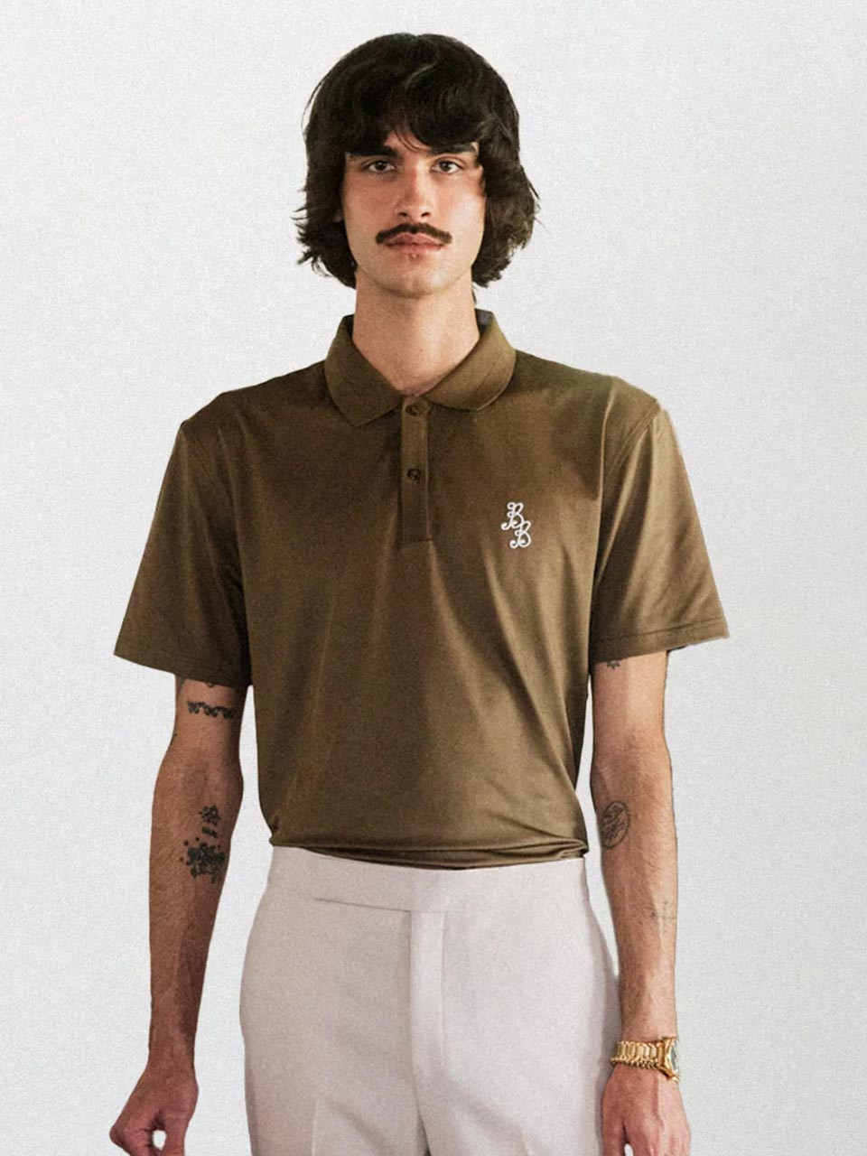 Bogey Boys Essential Athletic Polo - Bogey Brown