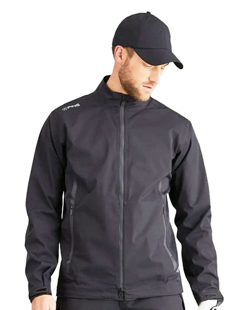 Ping Taran 3L Waterproof Jacket - Black | GolfBox