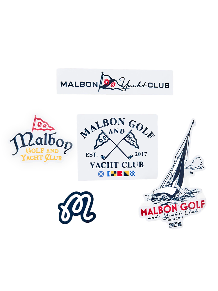 Malbon Yacht Club Sticker Pack - Multi | GolfBox