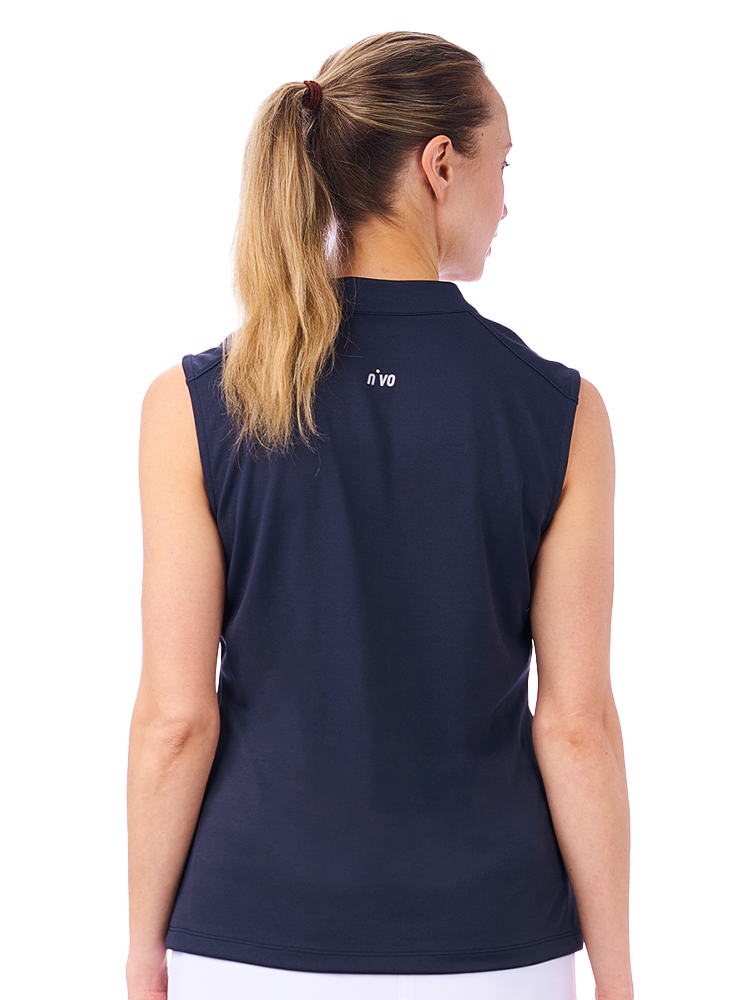 Nivo Women's Athena Sleeveless Mock - Navy | GolfBox