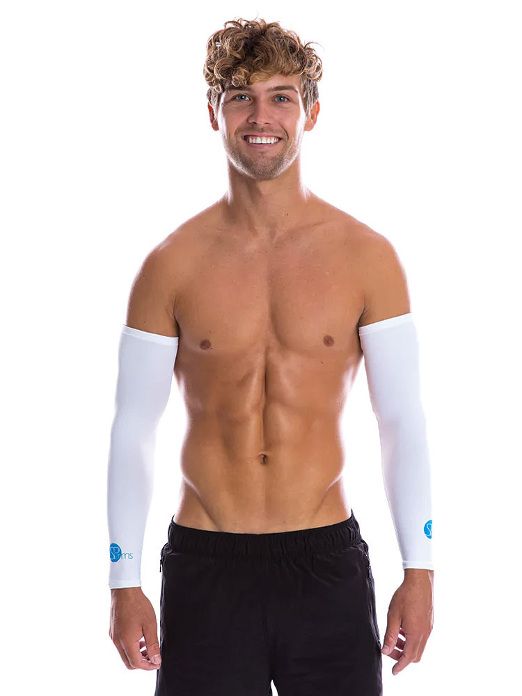 SParms Sun Protection Arm Sleeves - White | GolfBox