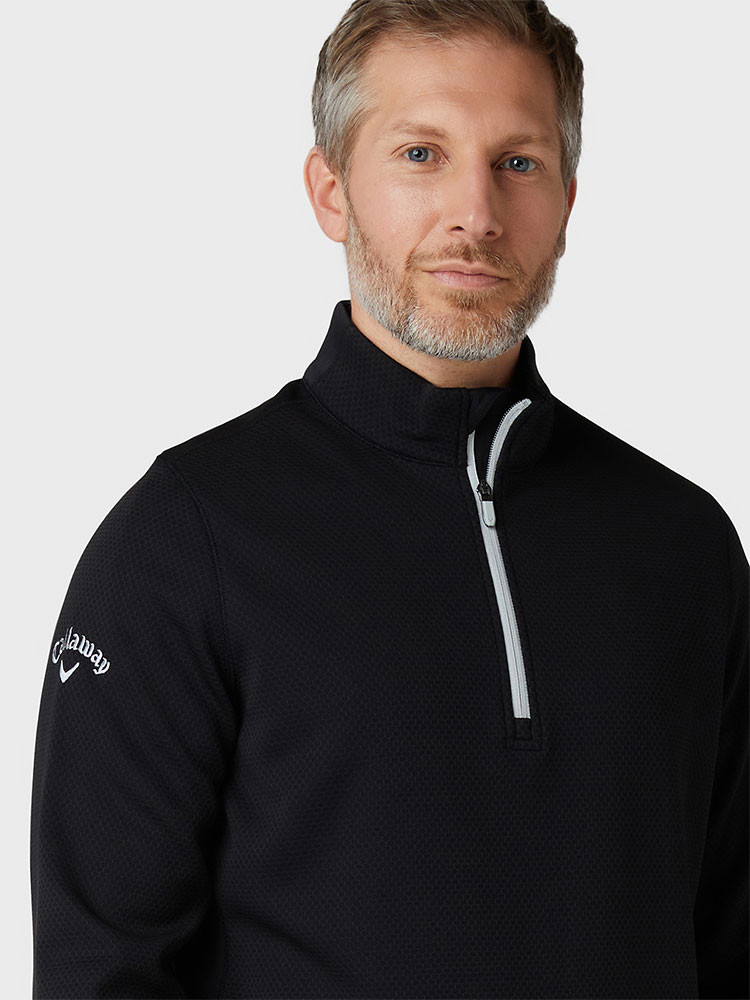 Callaway Hex Fleece 1/4 Zip Pullover - Caviar