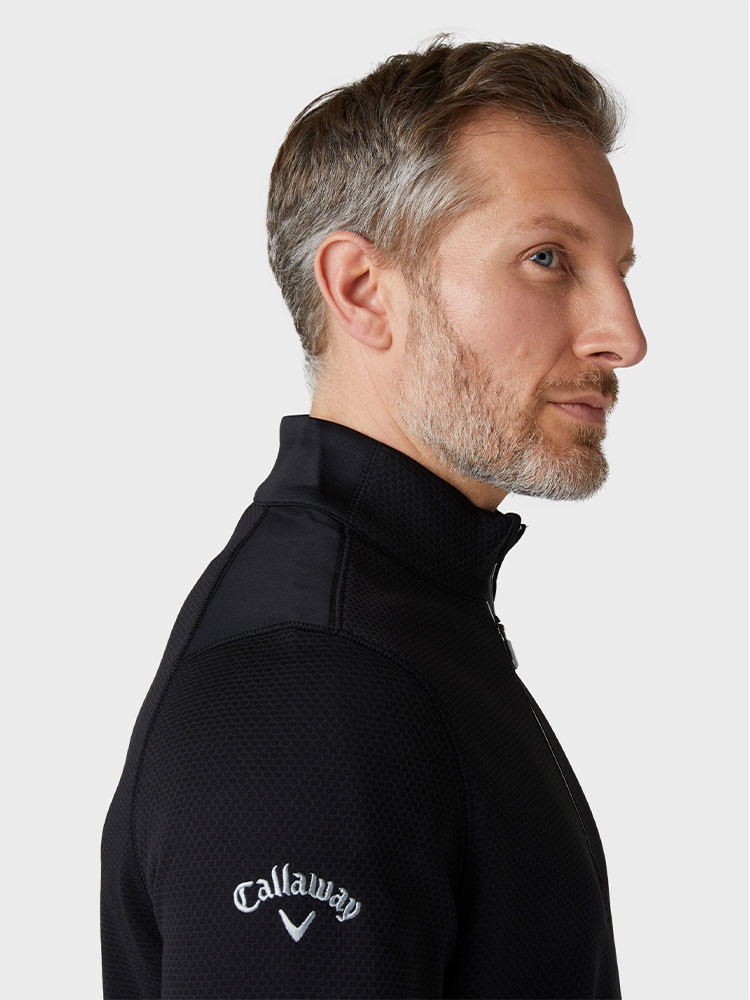 Callaway Hex Fleece 1/4 Zip Pullover - Caviar