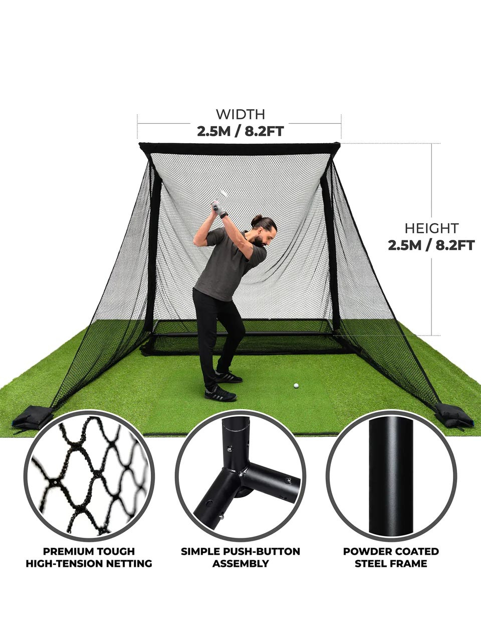 SimSpace Deluxe Home Driving Net | GolfBox