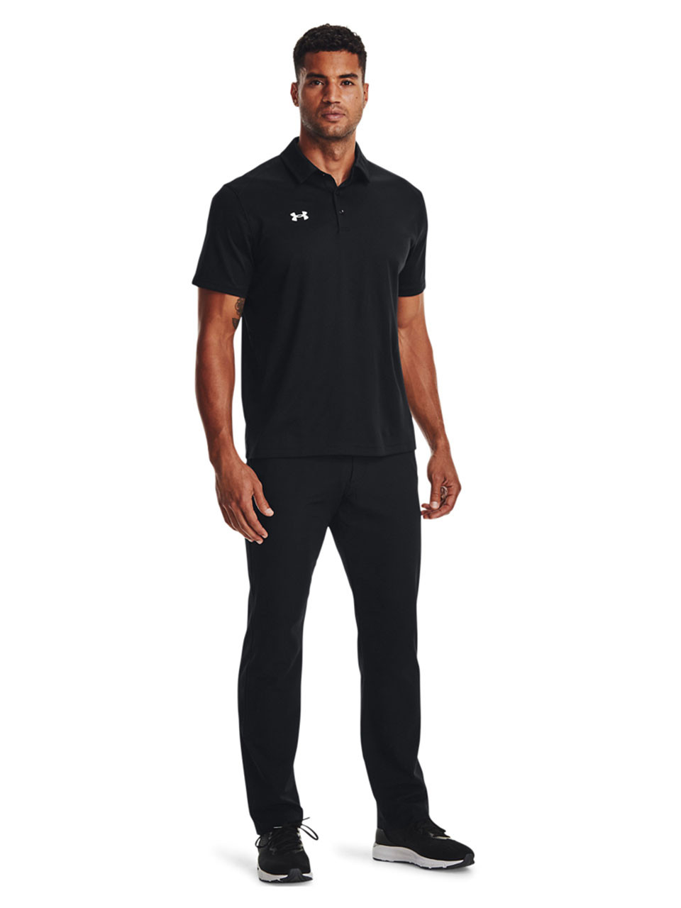 Under Armour Team Tech Polo Shirt - Black | GolfBox