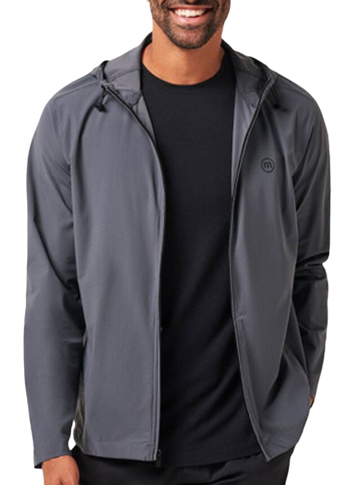 TravisMathew Walking Tour Hooded Jacket - Ebony