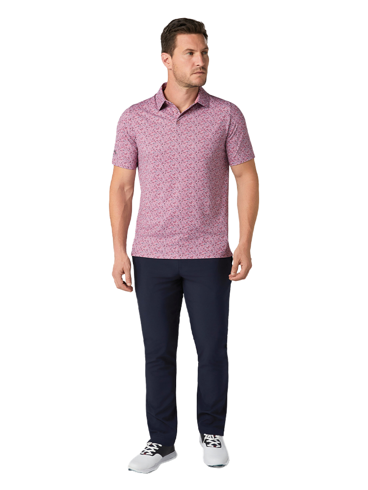 Callaway Novelty Confetti Print Polo - Mesa Rose
