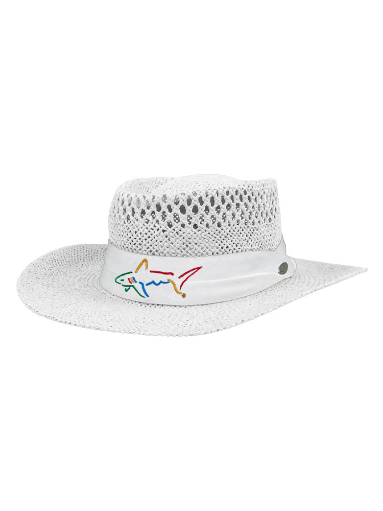 Greg Norman Signature Straw Hat - White | GolfBox