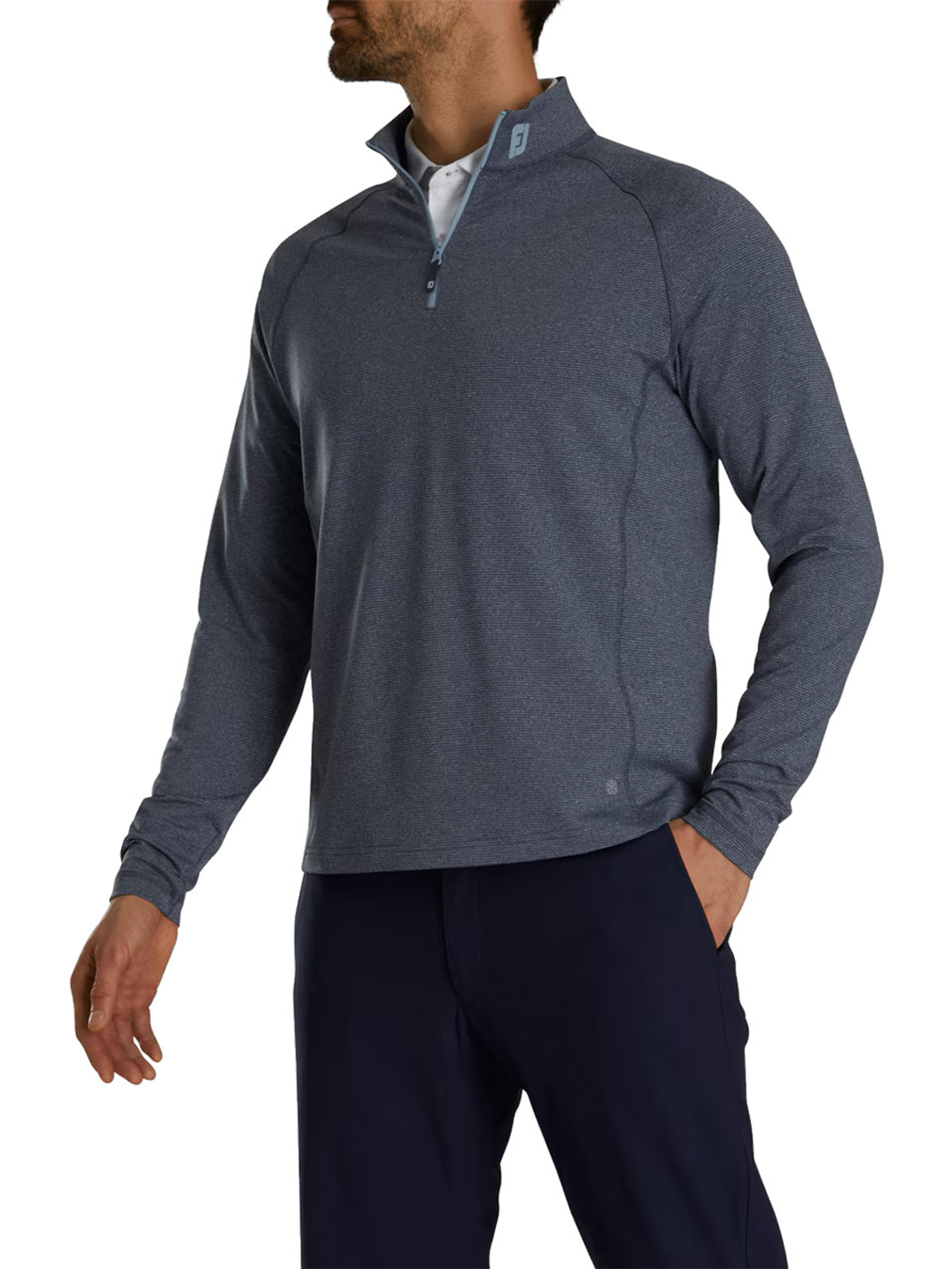 Footjoy Thermoseries Brushed Back Midlayer Athletic Fit Navy