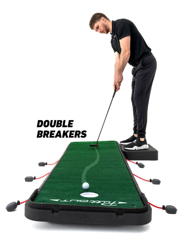Puttout AirBreak Adjustable Putting Mat - Green