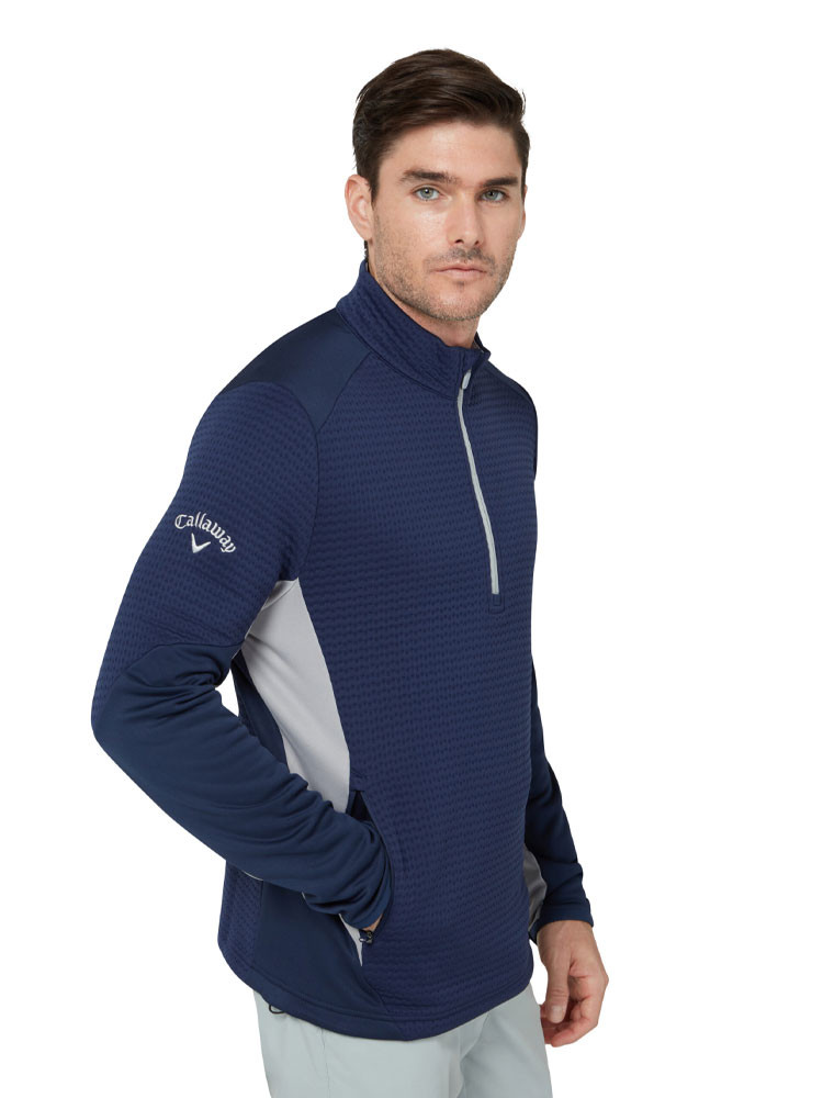Callaway Textured 1/4-Zip Pullover - Peacoat | GolfBox