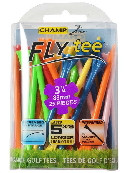 CHAMP Neon Fly Tees 25 Pack 3.25 Inch | GolfBox