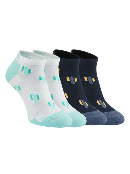 Ping SensorCool Cactus No Show 2 Pack Socks - White/Navy Multi