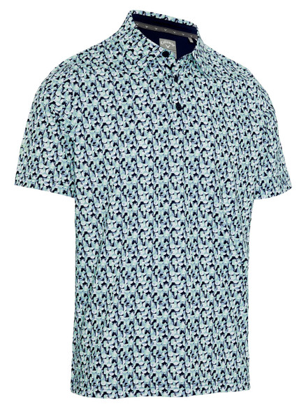 Callaway All Over Abstract Golf Ball Polo - Peacoat