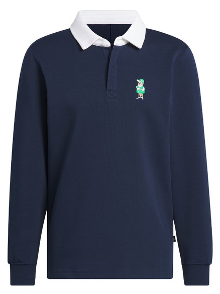 adidas Classic Chip Graphic Rugby Shirt - Collegiate Navy