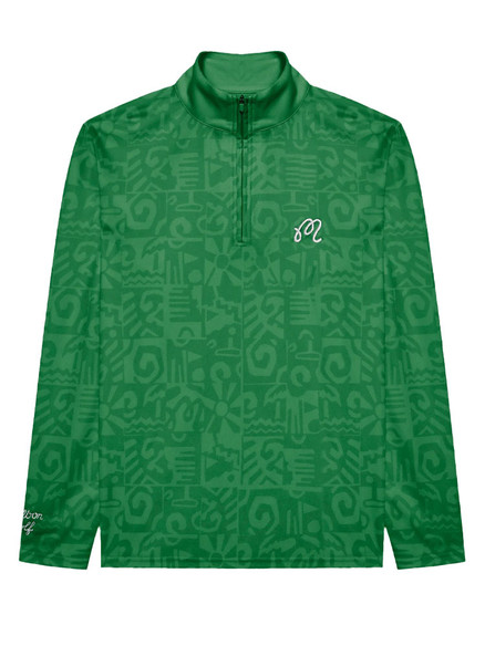 Malbon Capo Performance Quarter Zip - Kelly Green