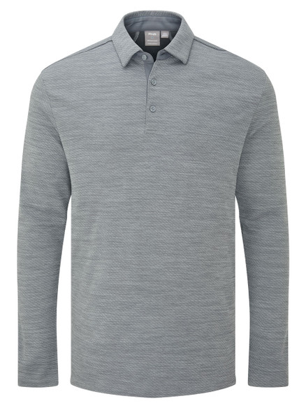 Ping Creek Long Sleeve Polo - Rock Melange | GolfBox