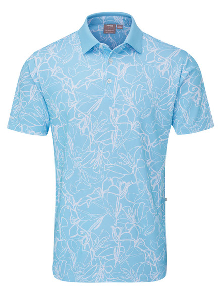 Ping Orlando Polo Shirt - Baltic Sea/White | GolfBox